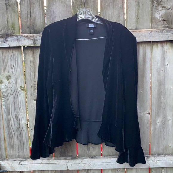 Studio 1940 | Tops | Studio 94 Velour Open Cardigan Sz Xl | Poshmark